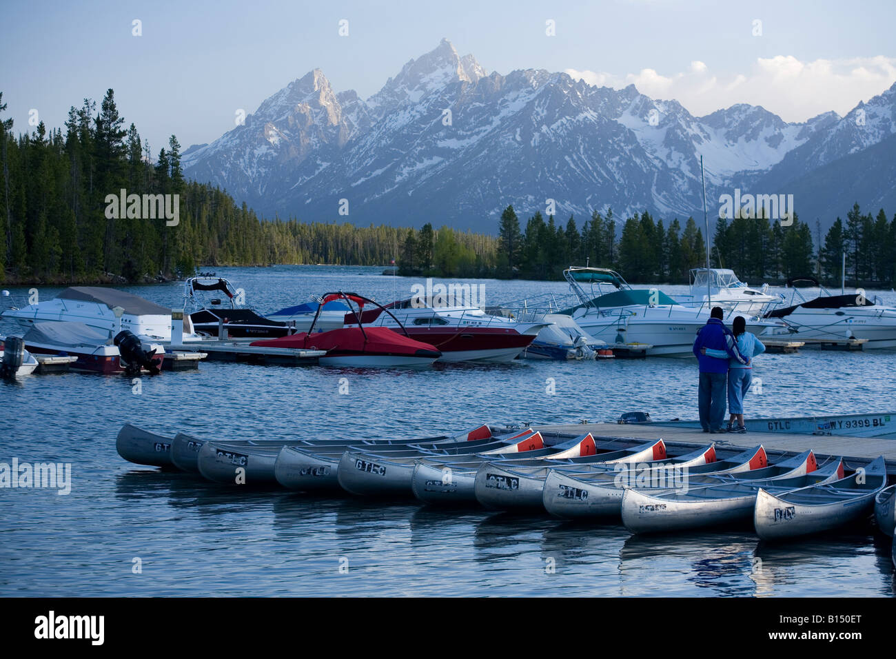 Colter Bay Village Marina, Moran, Wyoming, Grand Teton National Park ...