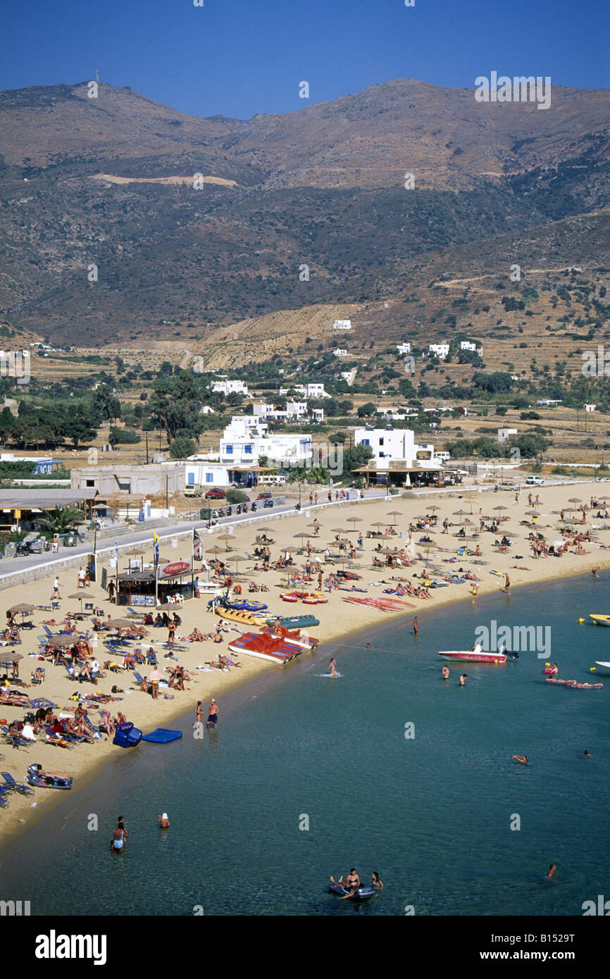Milopotas Beach on Ios Island Cyclades Greece Stock Photo - Alamy