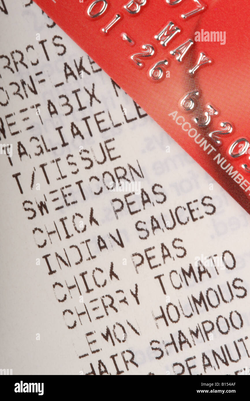 Supermarket receipt uk hi-res stock photography and images - Alamy