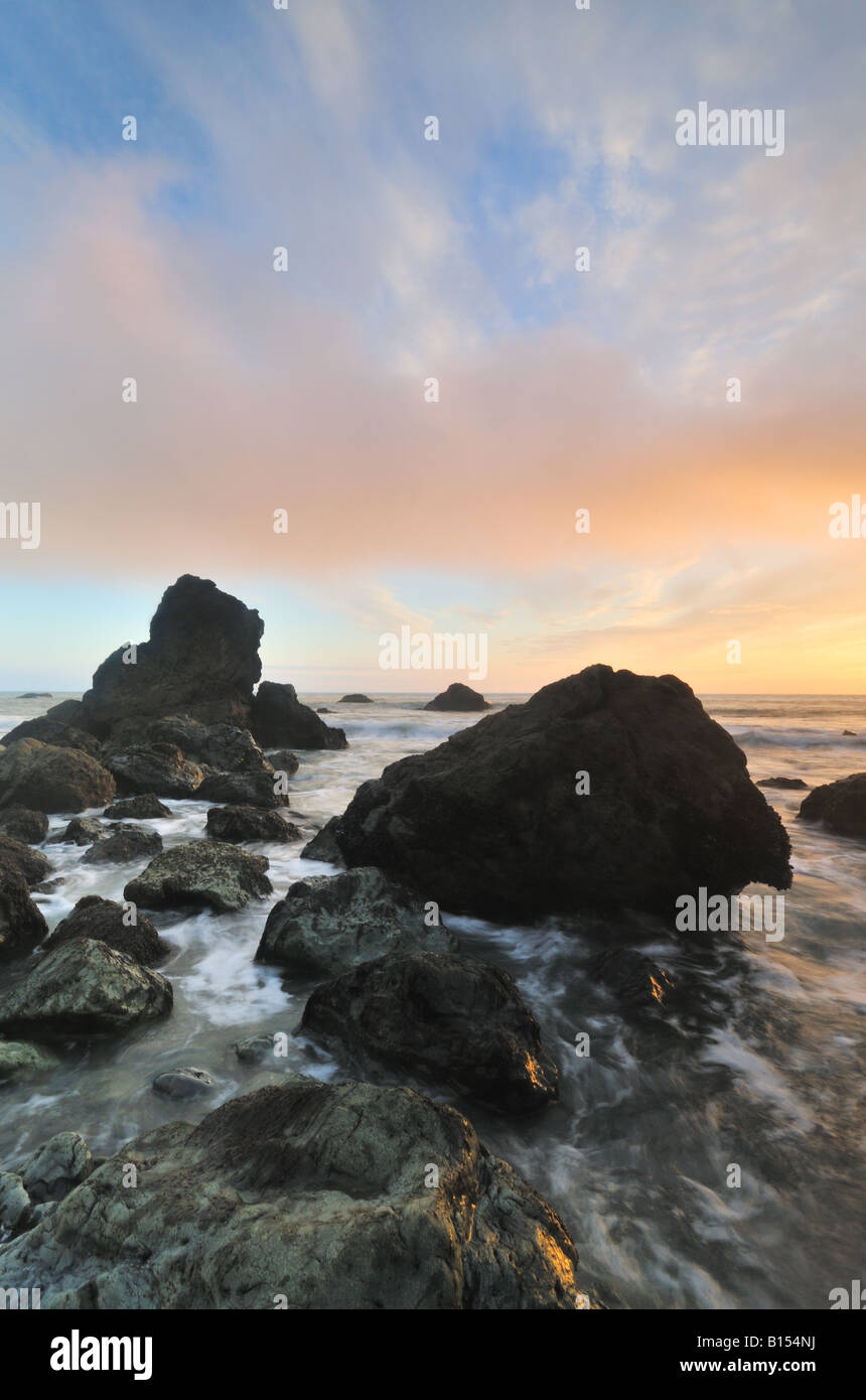 Sunset at Muir Beach Stock Photo - Alamy