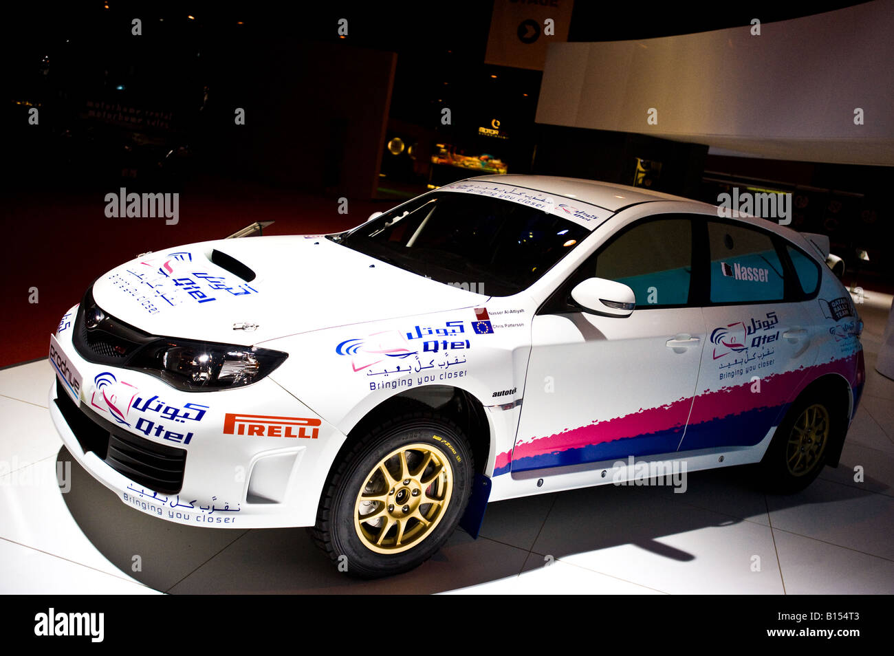 New shape Subaru Impreza rally car pictured at the Autosport Show 2008 ...