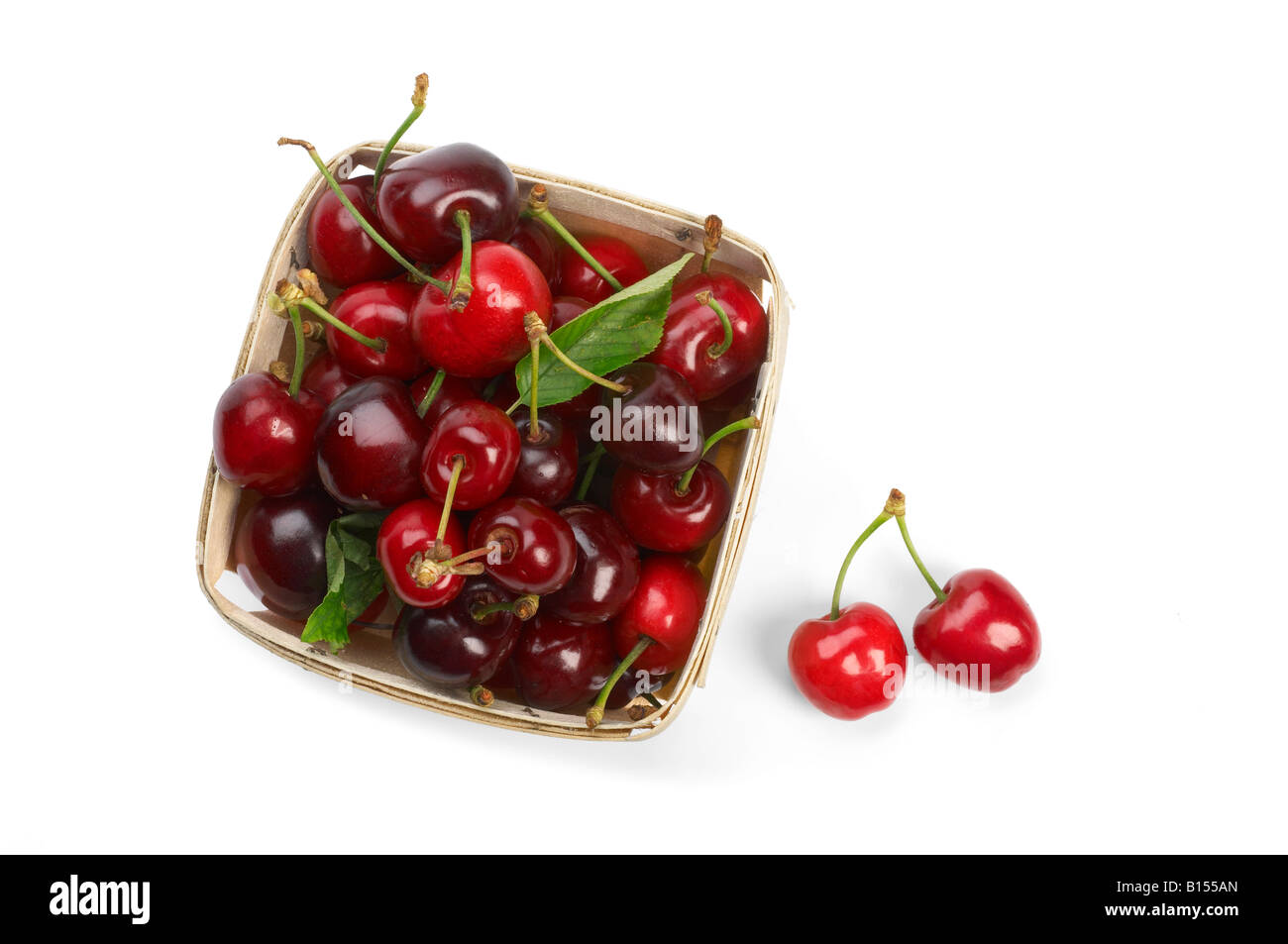 Punnet of fresh cherries Stock Photo - Alamy