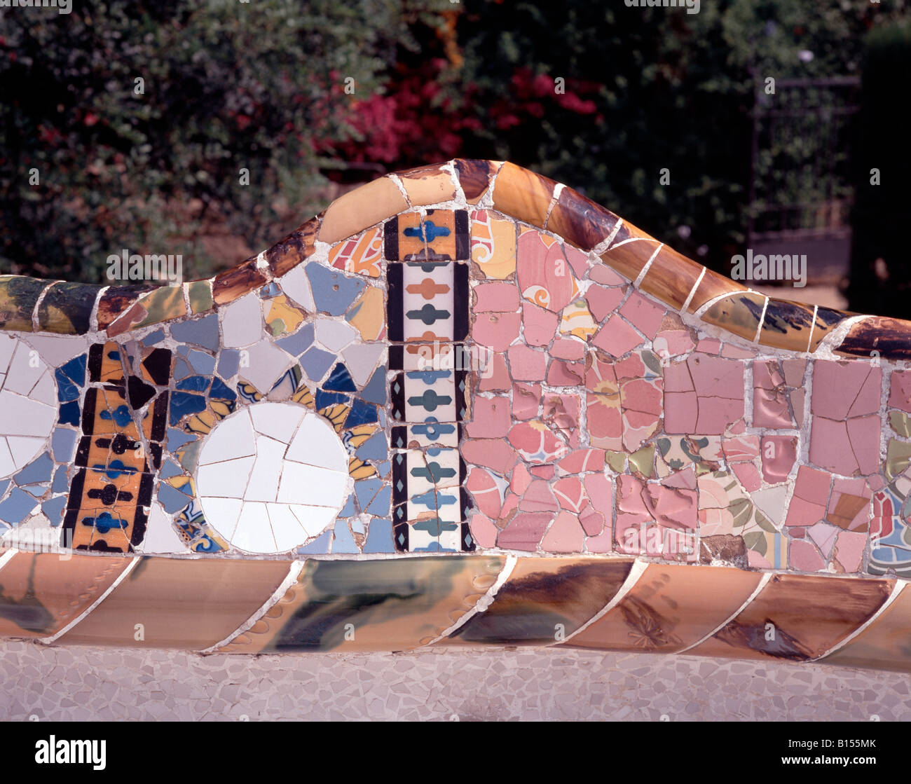 Barcelona, parque Güell, Detail Stock Photo - Alamy