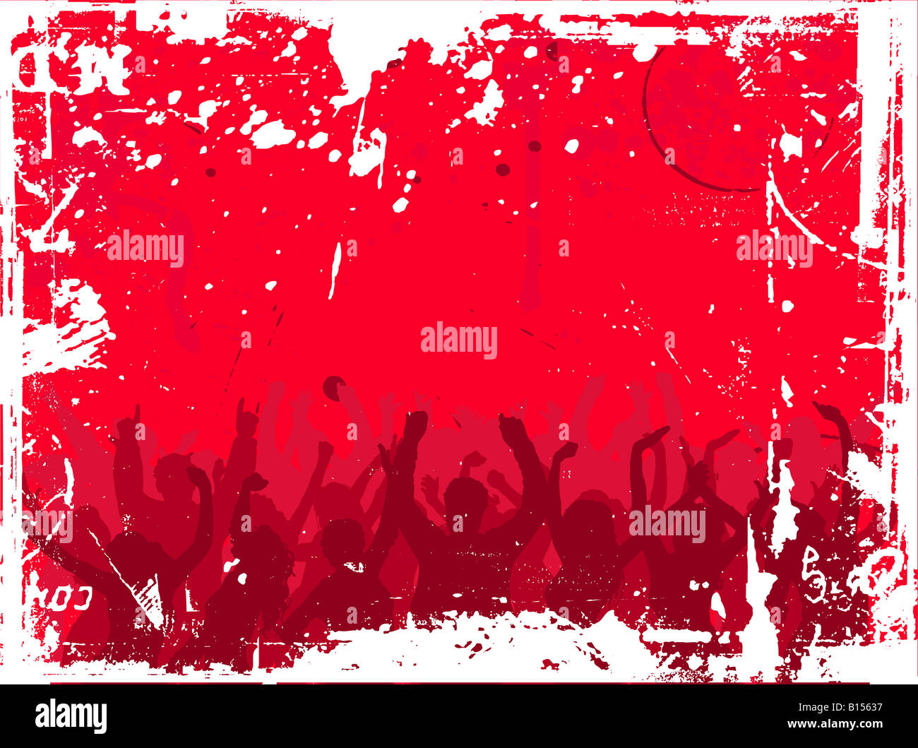 Grunge silhouette party crowd hi-res stock photography and images - Alamy