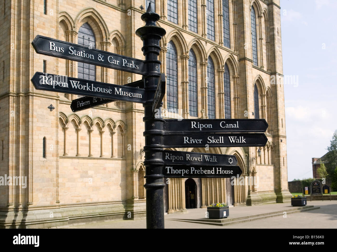 Sign outside Ripon Cathedral Yorkshire Stock Photo - Alamy