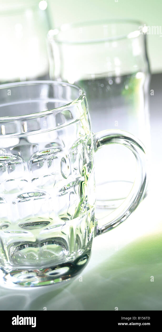 Empty Pint Glasses Stock Photo - Alamy