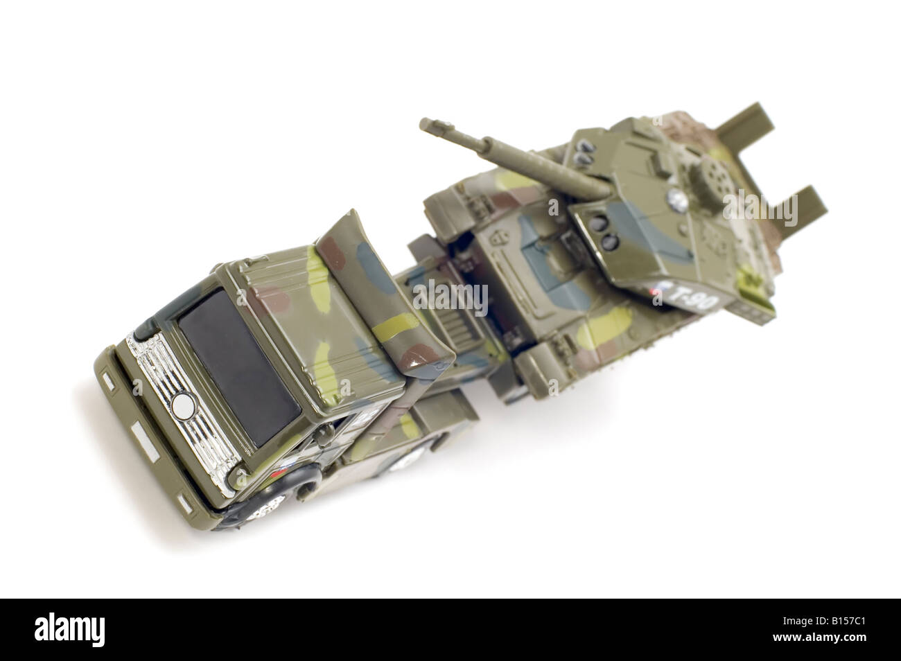 object on white toy military transport close up Stock Photo - Alamy
