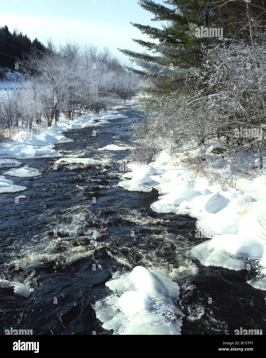 River after a Snowfall Stock Photo - Alamy