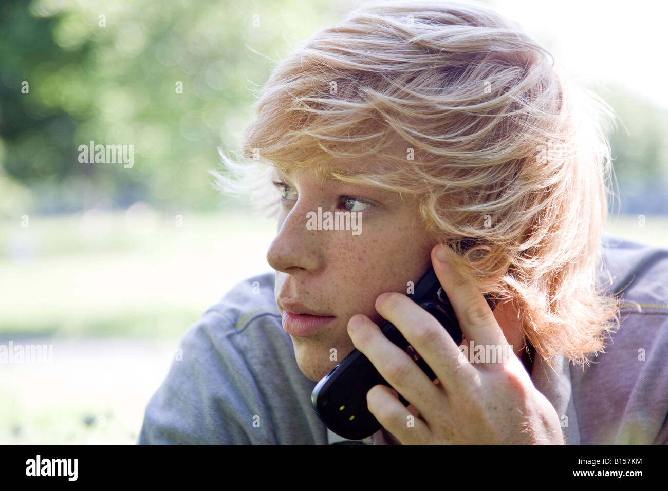 Young man talking on mobile phone, Washington DC, USA, MR-6-2-08 Stock ...