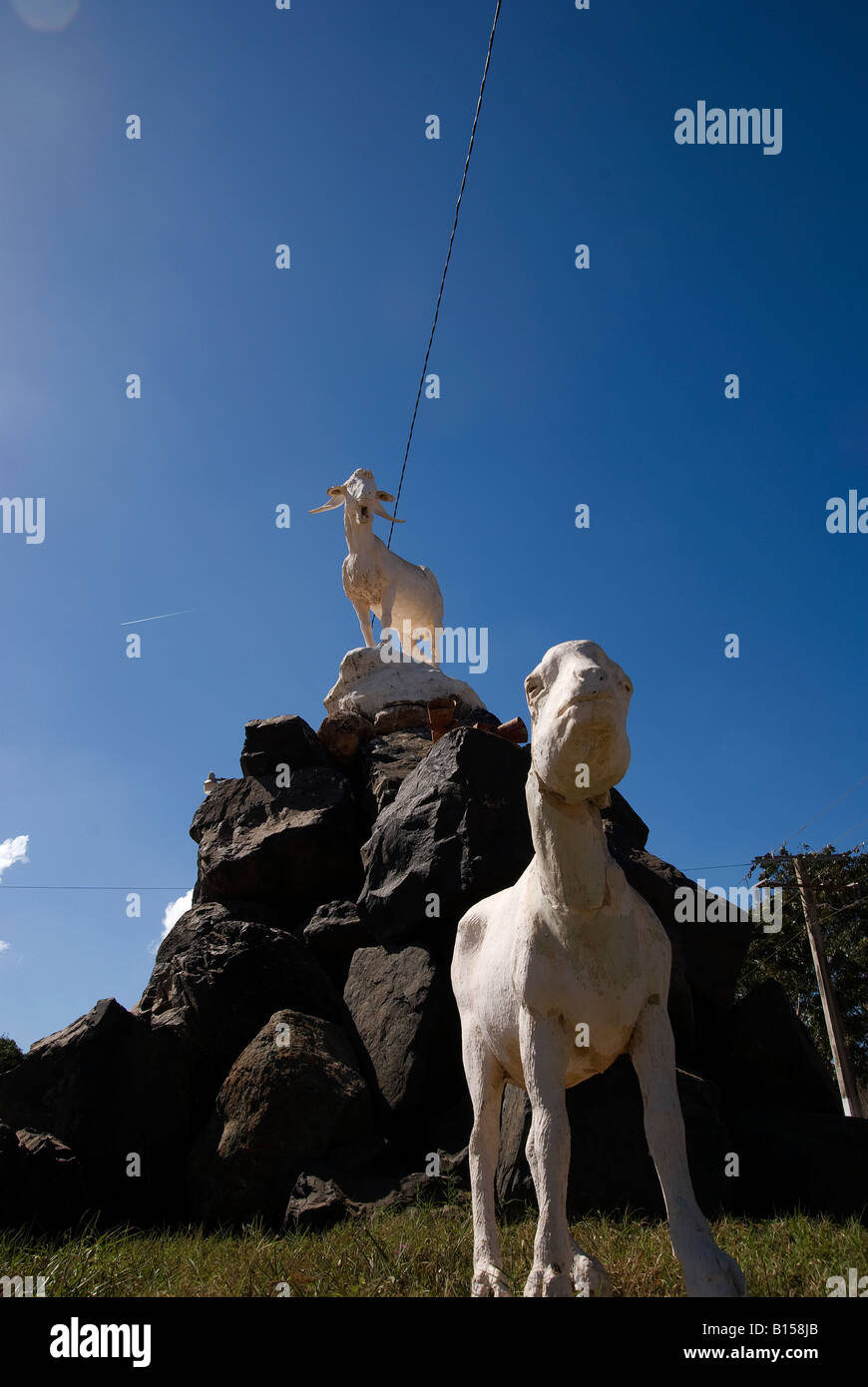 Goat sculptures in Gaspar, Cuba Stock Photo - Alamy