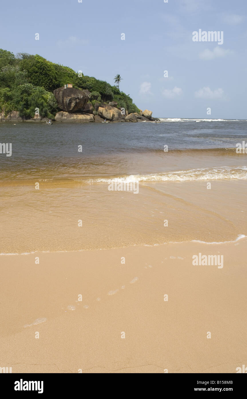 Beach near Bentota and river Stock Photo - Alamy