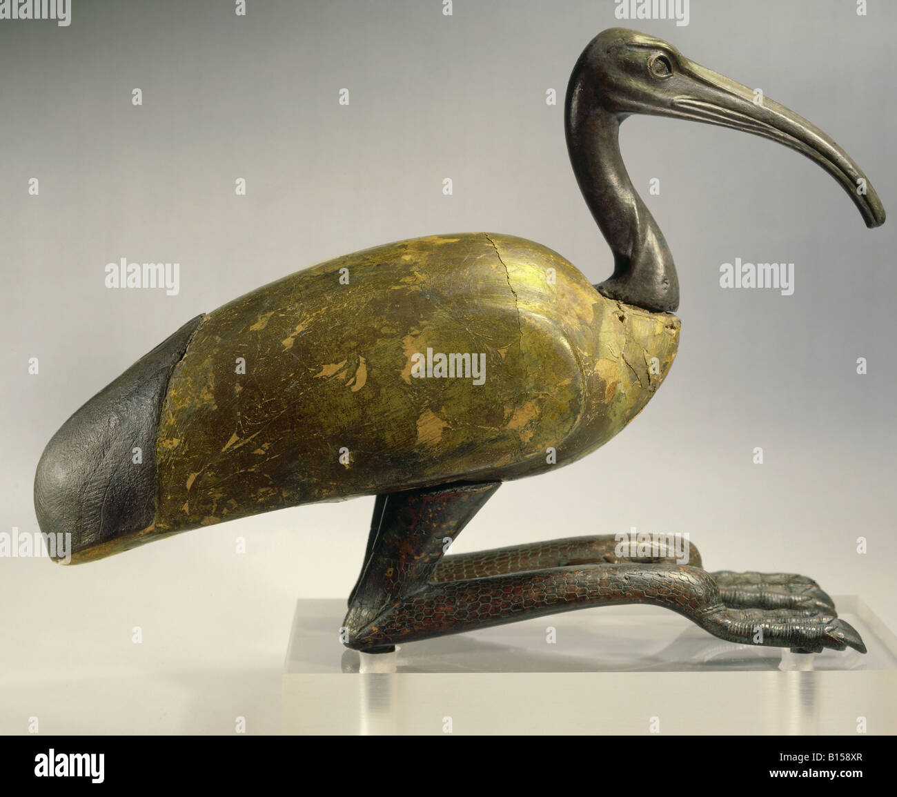 fine arts, ancient world, Egypt, sculpture, ibis, wood and stucco, 4th ...