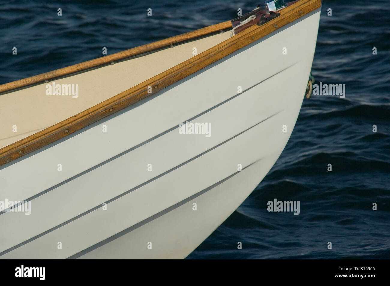 Photograph of the bow of a skiff/rowboat Stock Photo - Alamy