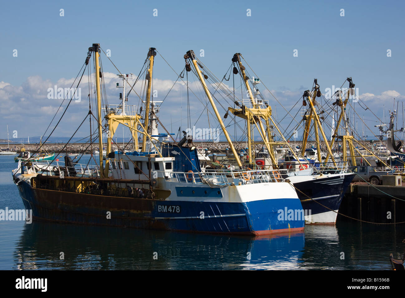 Fishing trawler at Brixham fishing port on the south coast of Devon ...