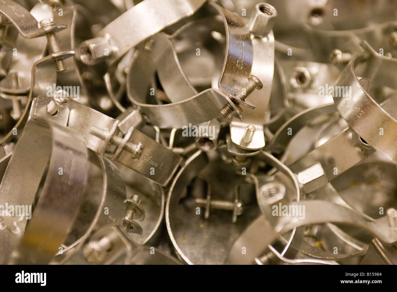 A pile of metal pipe fittings Stock Photo - Alamy