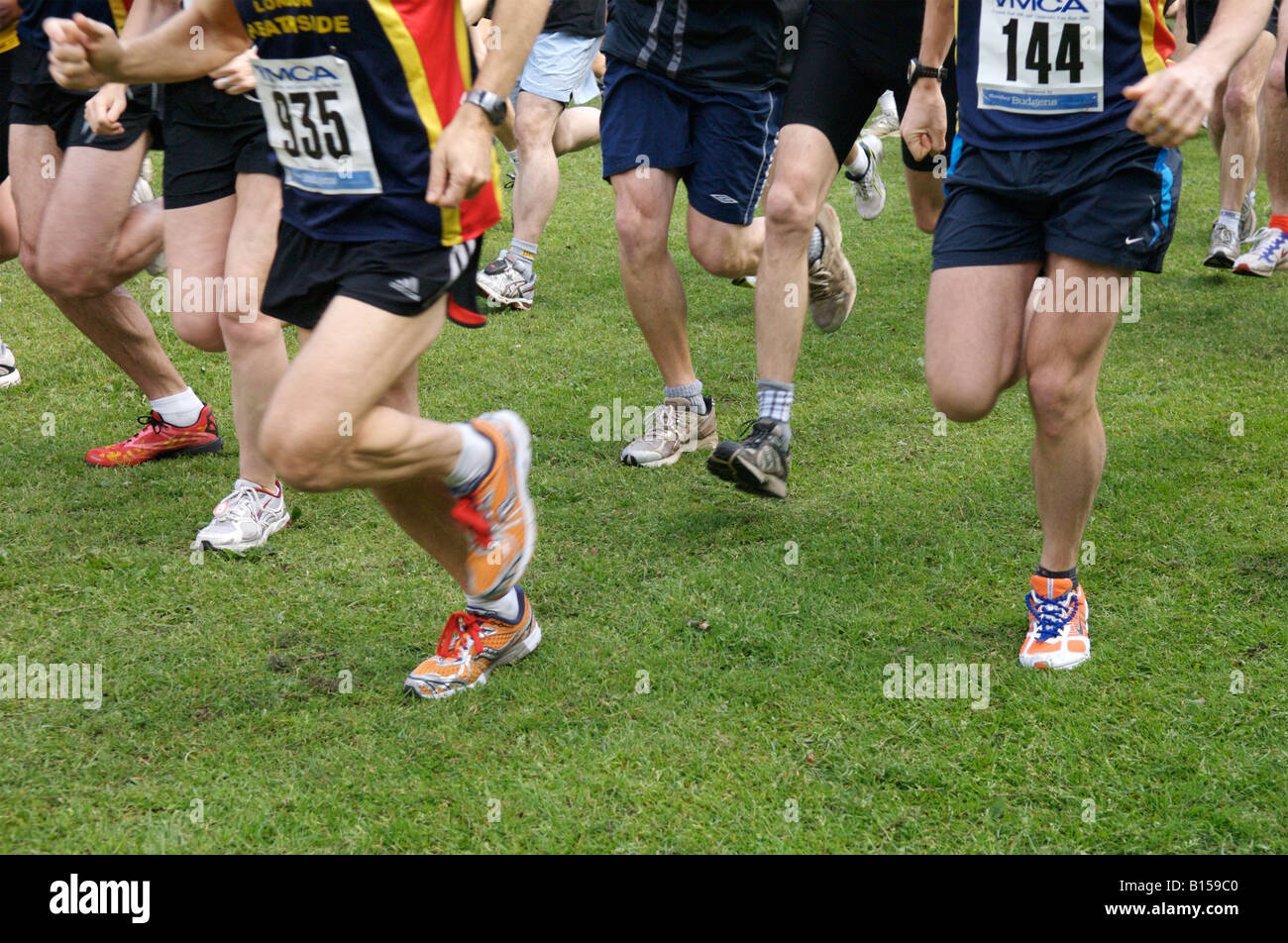 Runners competing in a race Stock Photo - Alamy
