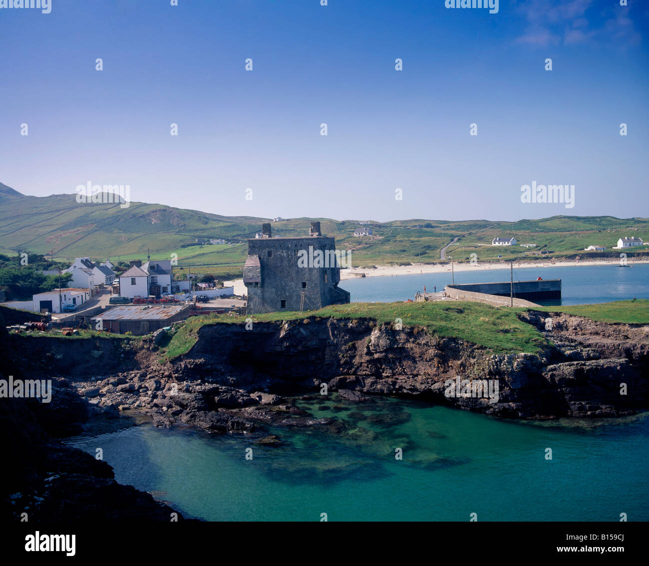 Grace O' Malley's Castle, Clare Island, County Mayo, Ireland Stock ...