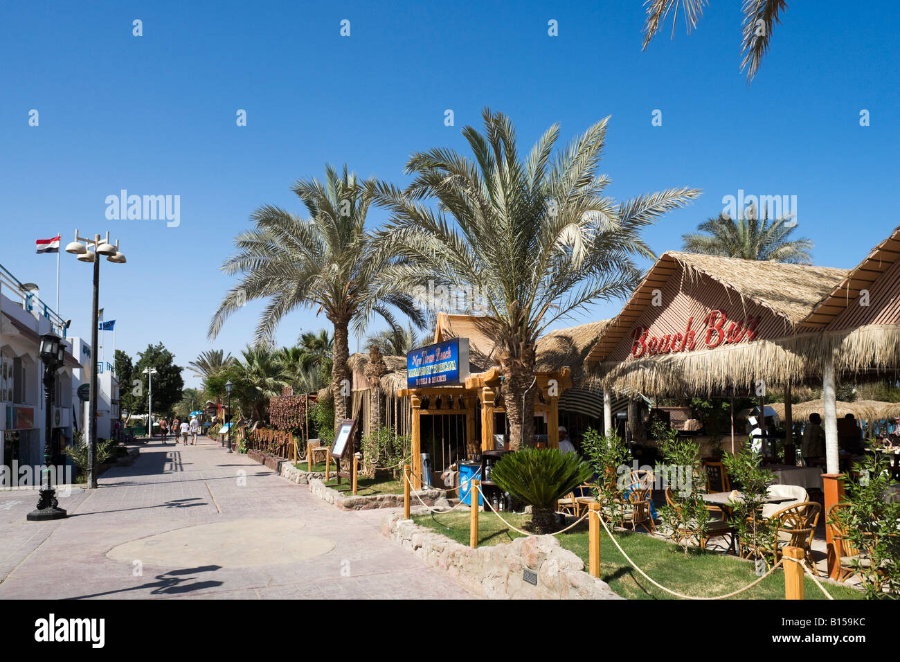 Bars and Restaurants along the Corniche, Naama Bay Beach, Sharm el ...