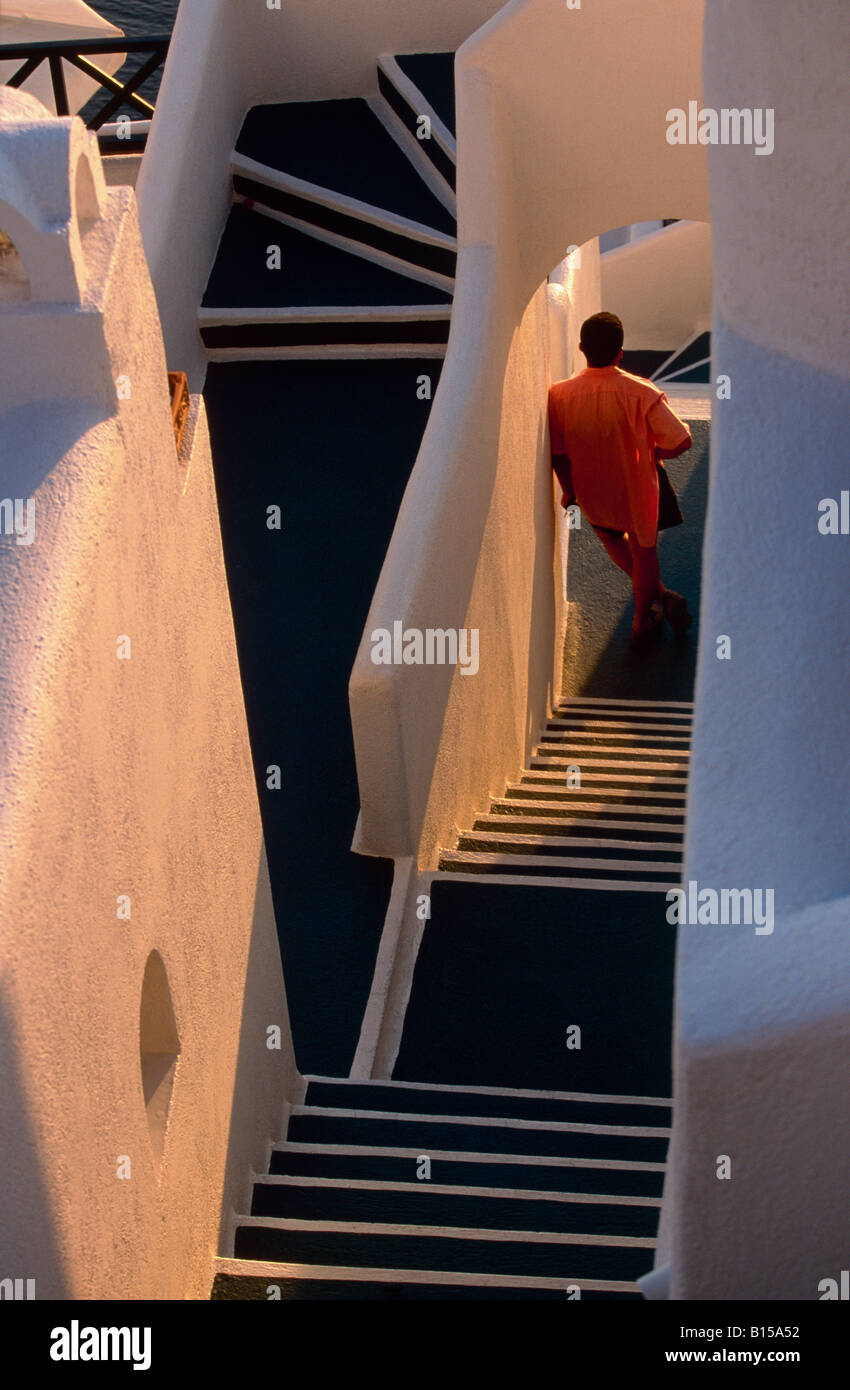 typical greek house vertical landscape europe greece oia santorini ...