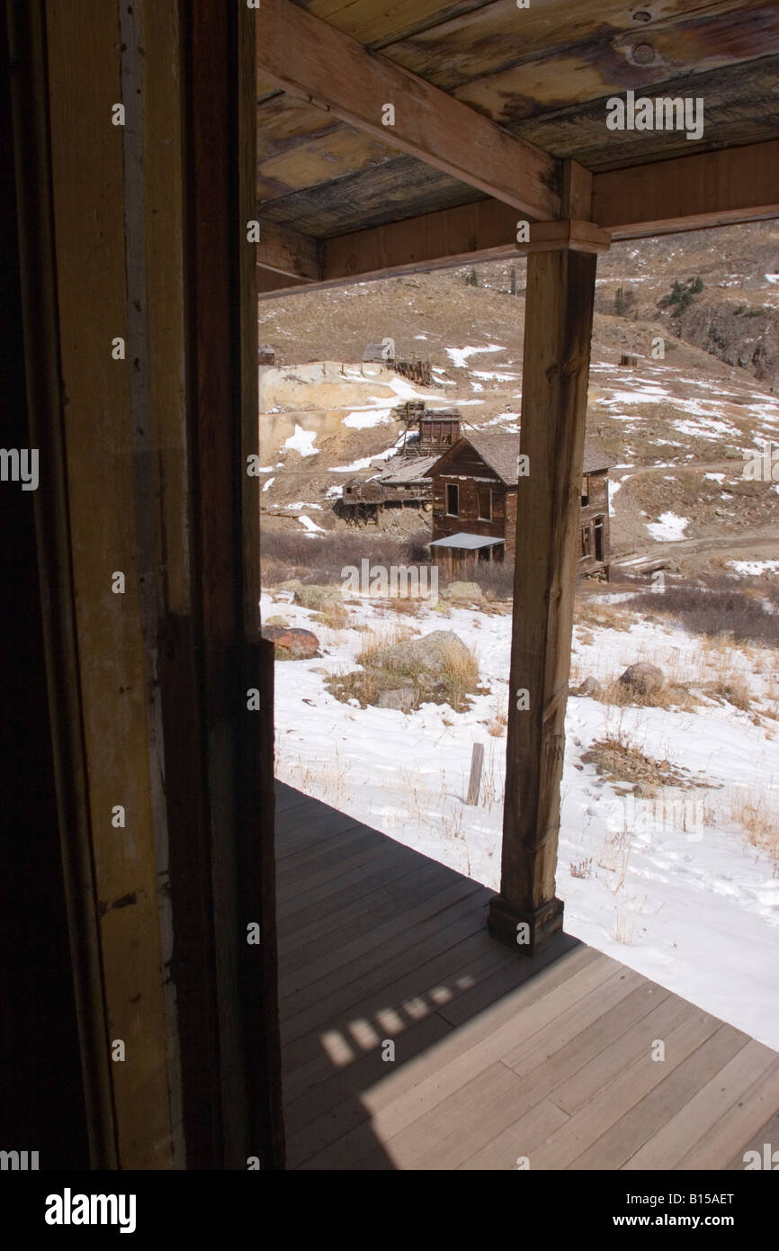 porch of historic building, Animas Forks, Colorado Stock Photo - Alamy