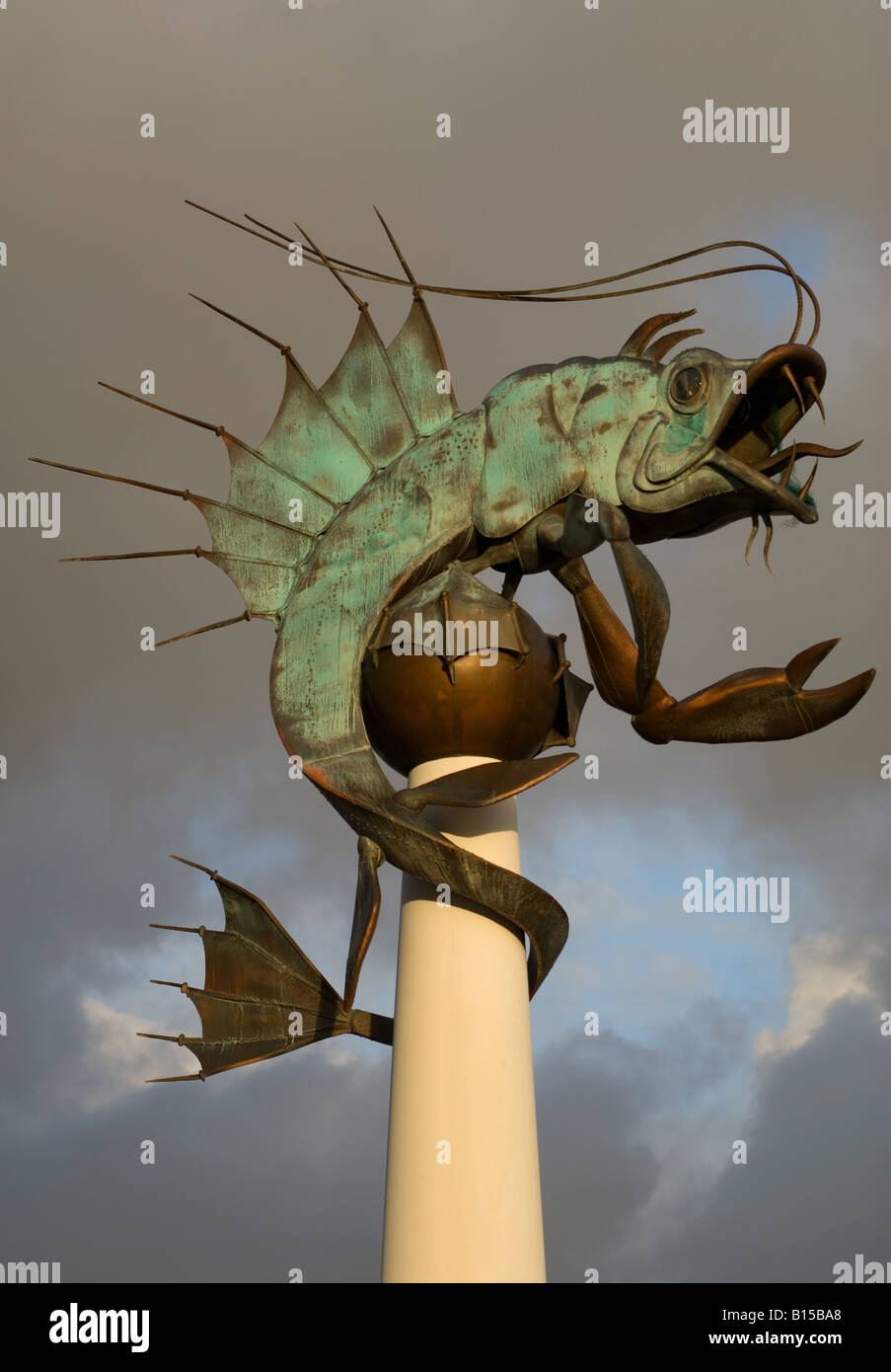 fish creature at Plymouth barbican Devon Stock Photo - Alamy