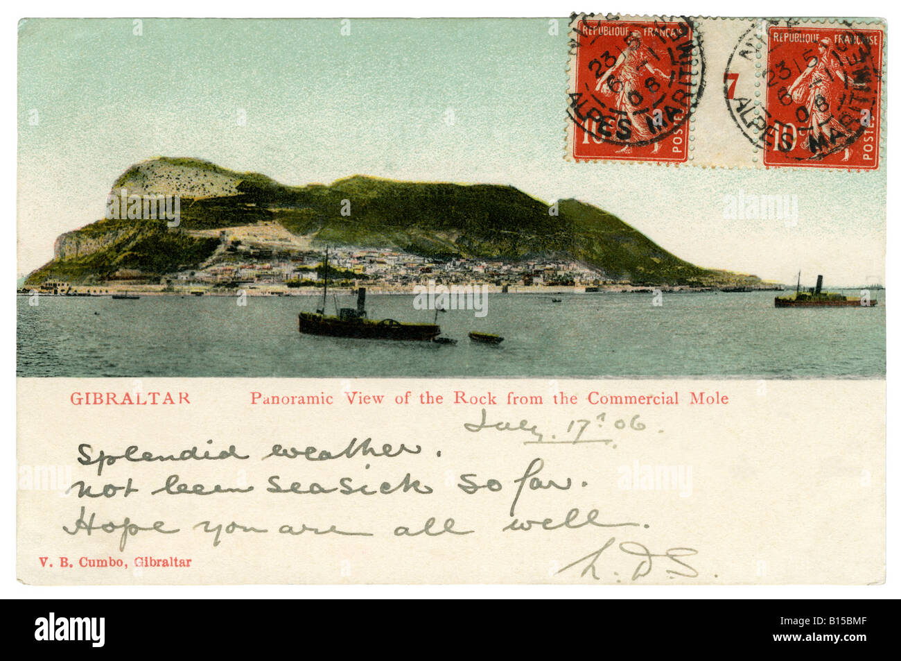 Gibraltar postage stamp hi-res stock photography and images - Alamy