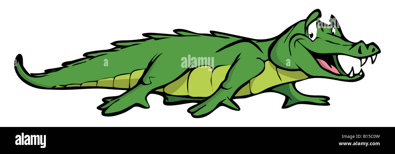 cartoon illustration of an alligator Stock Photo - Alamy
