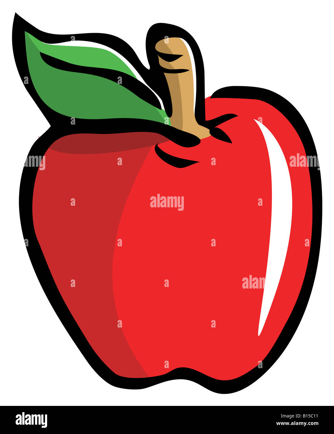 cartoon illustration of an apple Stock Photo - Alamy