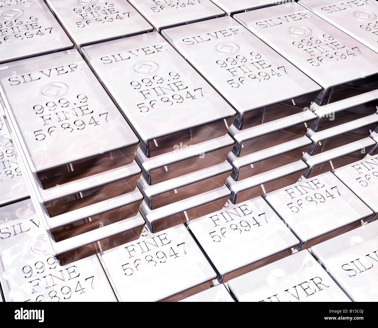 Pure silver ingot bars hi-res stock photography and images - Alamy