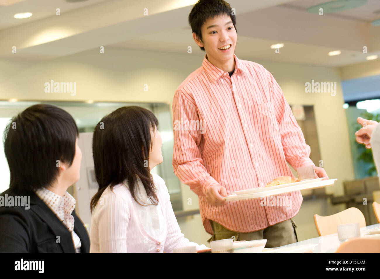Japanese students having lunch Stock Photo - Alamy