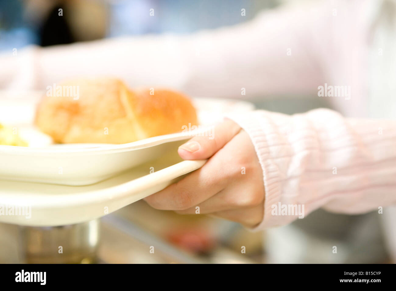 Hand carrying a lunch plate Stock Photo - Alamy