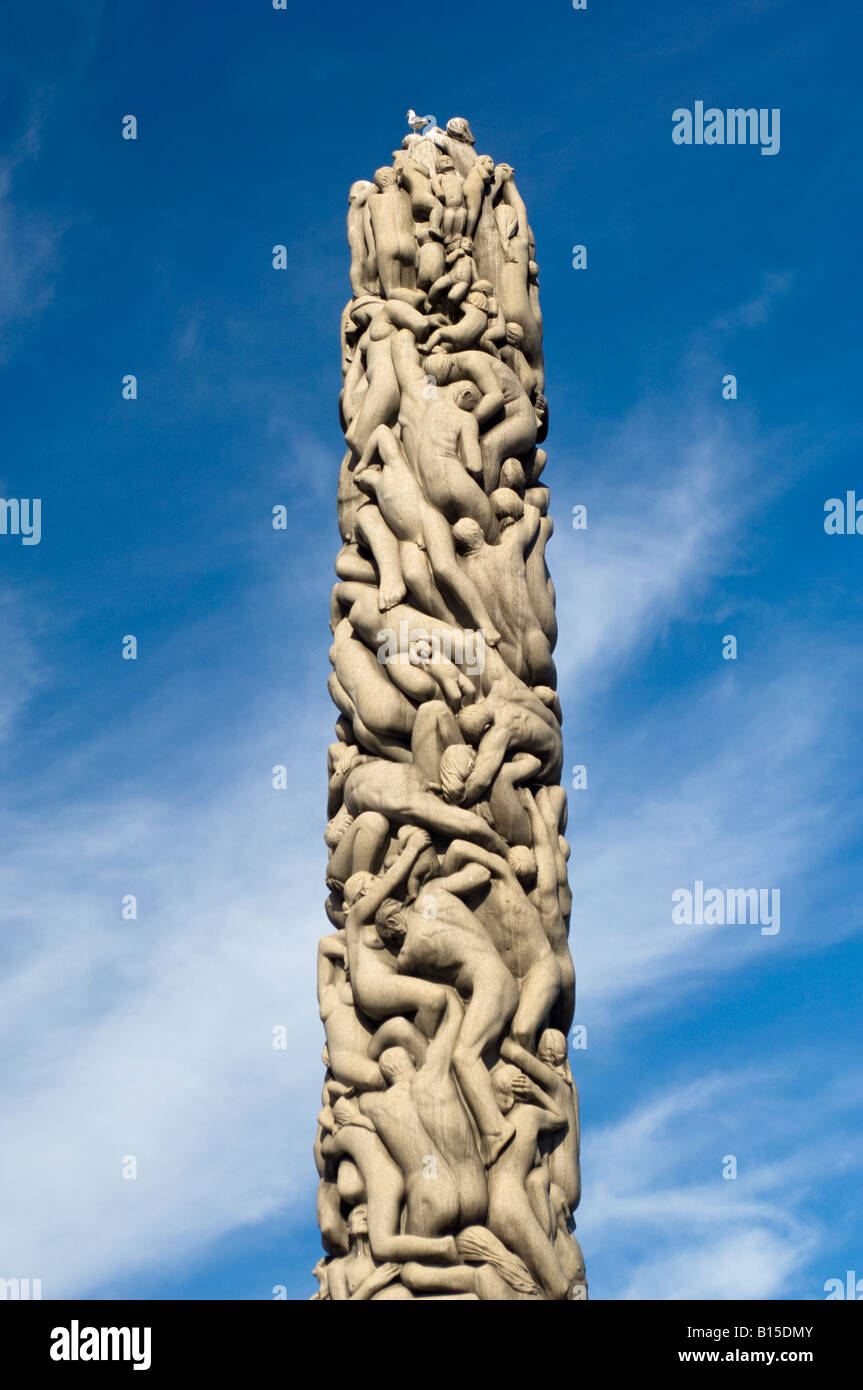 The Monolith or Monolitten. Vigeland Park, Oslo, Norway Stock Photo - Alamy