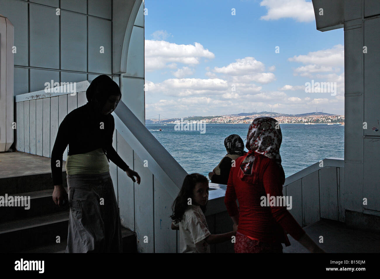 The Galata bridge a view of the asian shore Stock Photo - Alamy