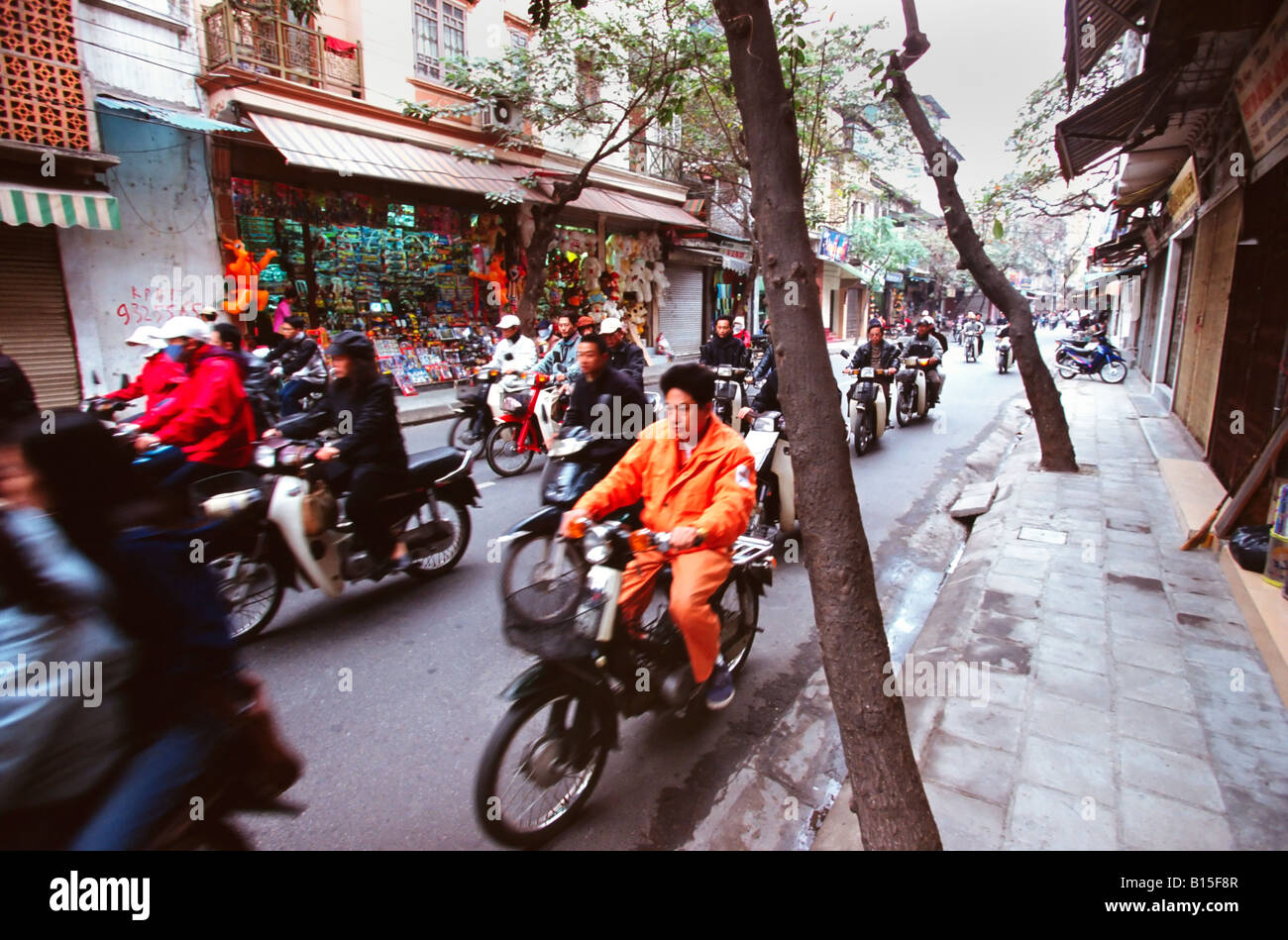 busy street, Hanoi, Vietnam Stock Photo - Alamy