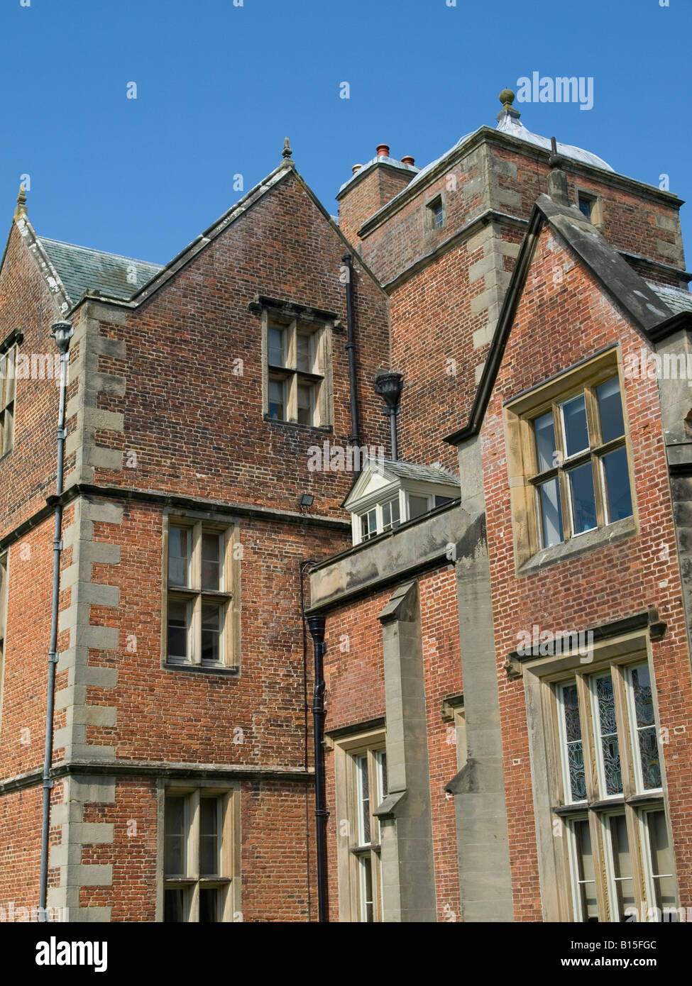 Detail of the west side of Kiplin Hall near Scorton North Yorkshire UK ...