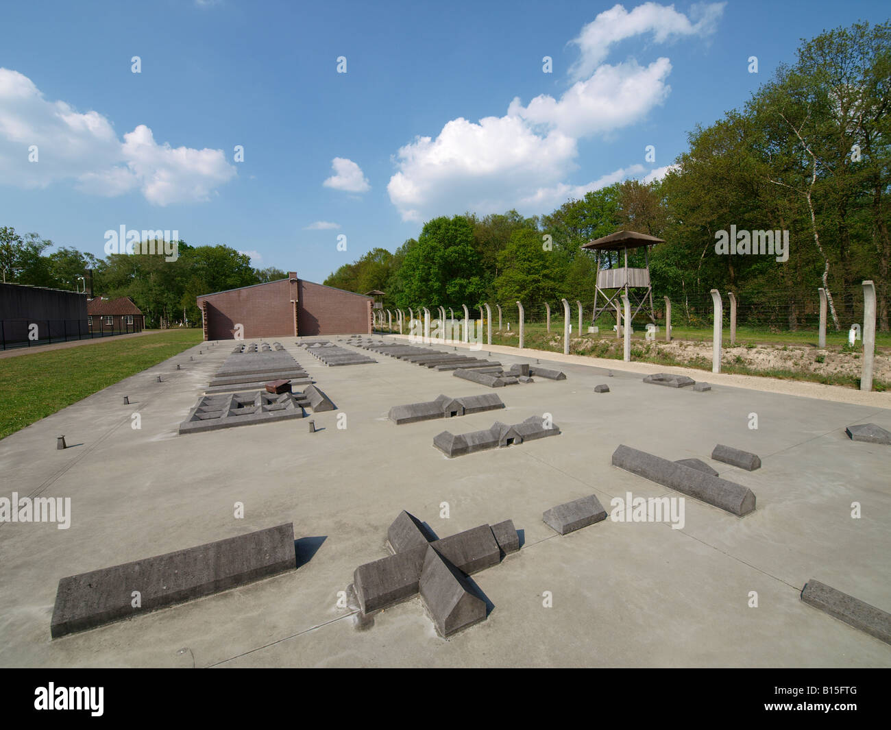 Concrete scale model of camp Vught as it was during the war Vught the ...