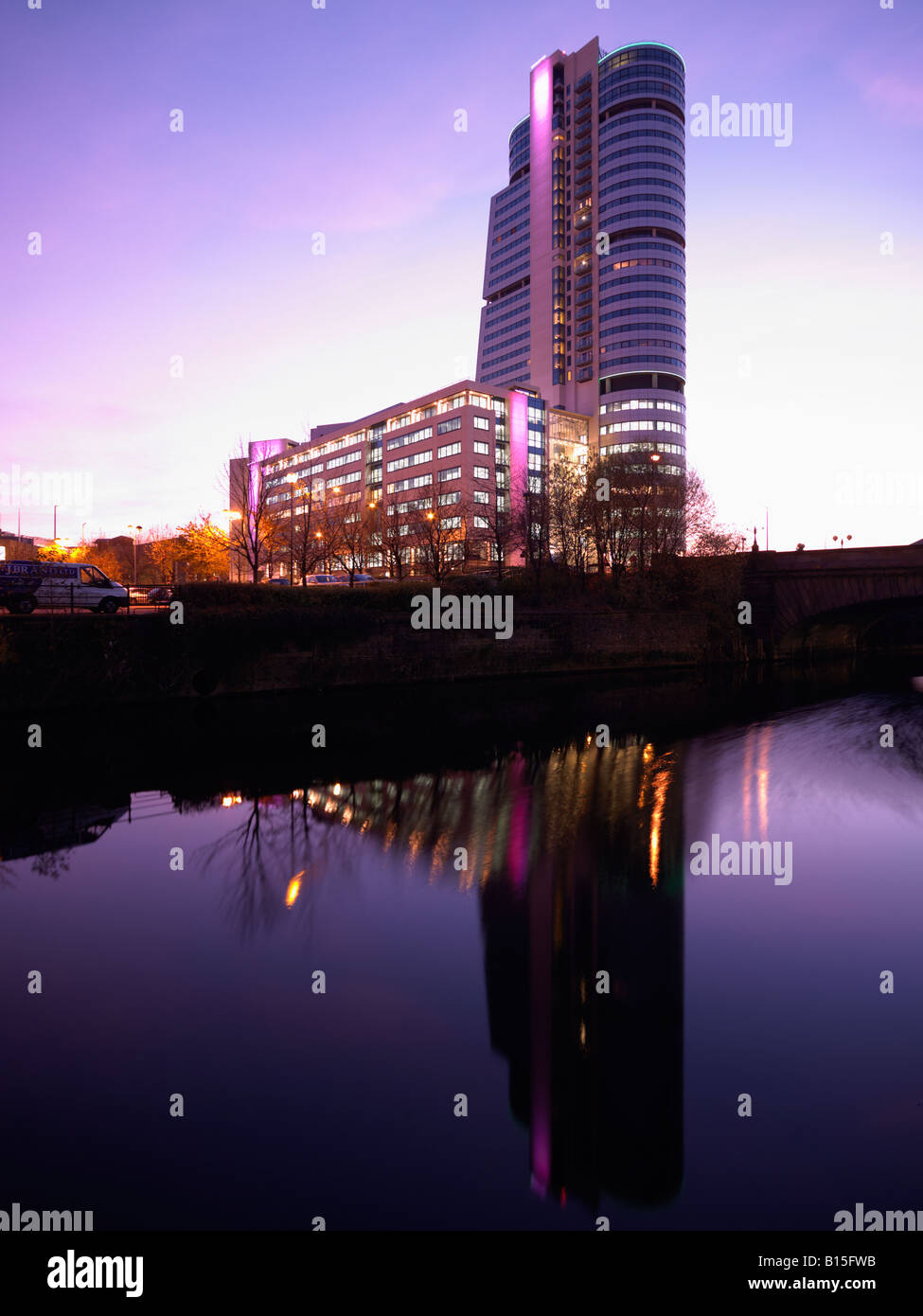 Leeds Liverpool Canal with Bridgewater Place behind, Leeds City Centre ...