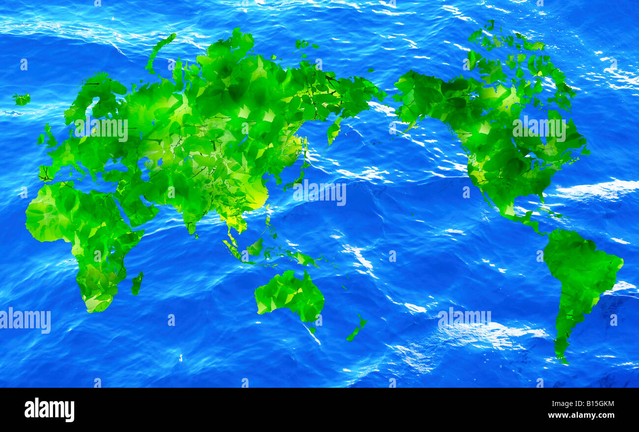 World sea map hi-res stock photography and images - Alamy