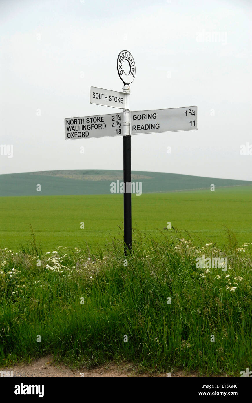 Old style road sign england hi-res stock photography and images - Alamy