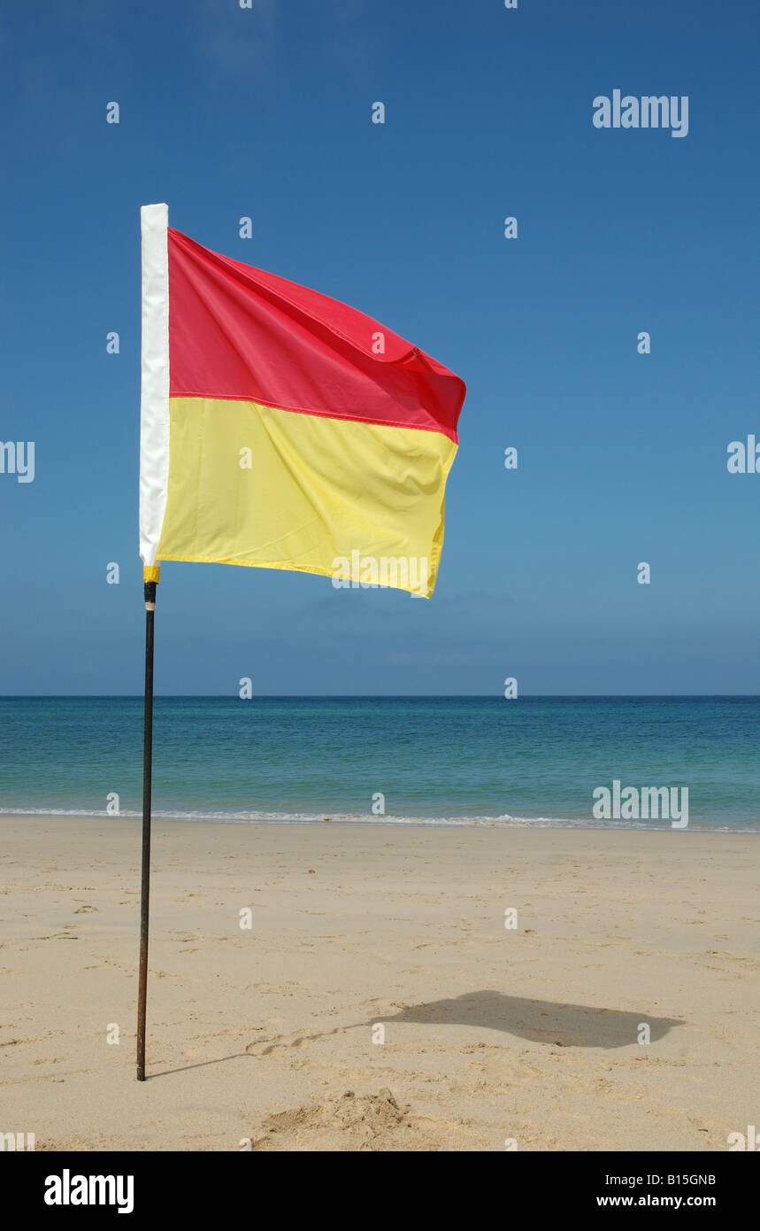 coastguard flag, St Ives, Cornwall, England, UK Stock Photo - Alamy
