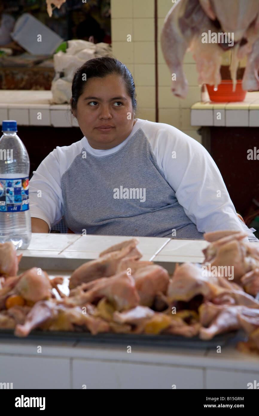 Mayan woman stall holder in Ticul market Mexico Stock Photo - Alamy