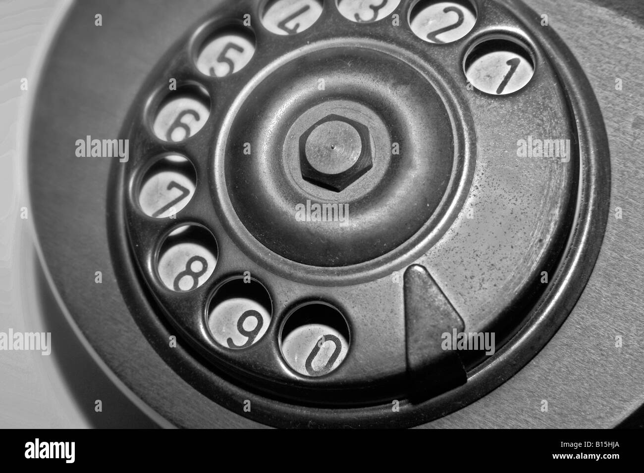 Retro telephone on vintage Black and White Stock Photos & Images - Alamy