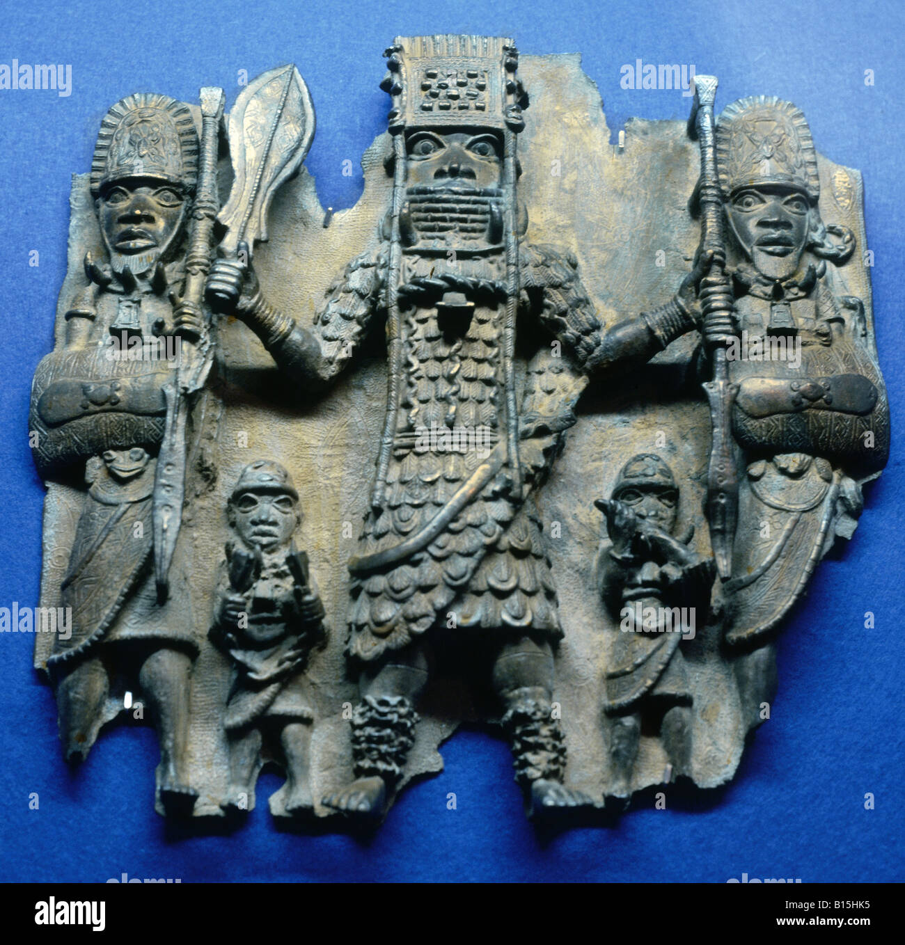 fine arts, Africa, Benin, sculpture, ruler in ceremonial cloth, bronze ...