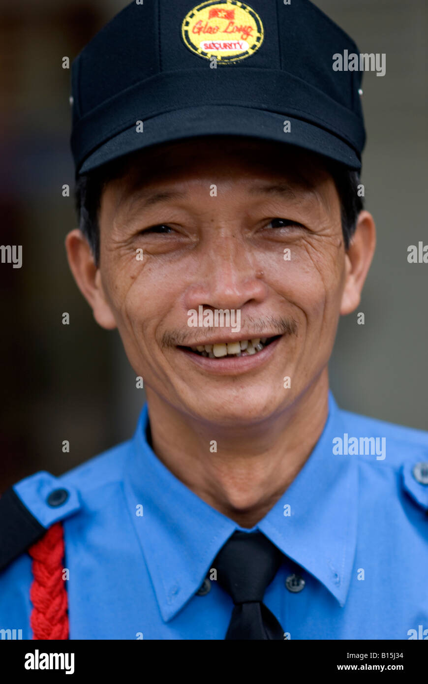 vietnam ho chi minh city security guard in city Stock Photo - Alamy