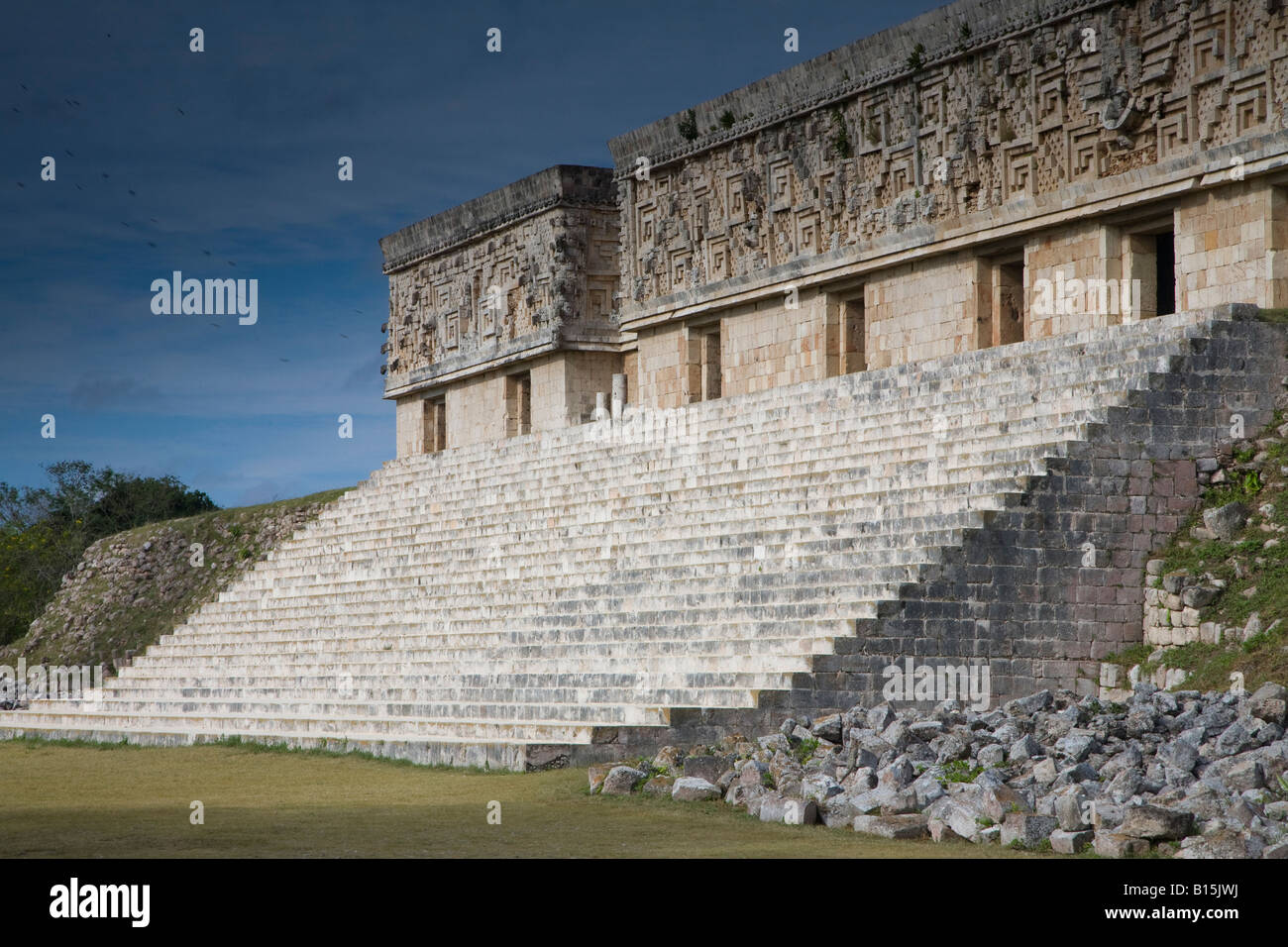 Mayan Temples at Uxmal in Yucatan Mexico Stock Photo - Alamy