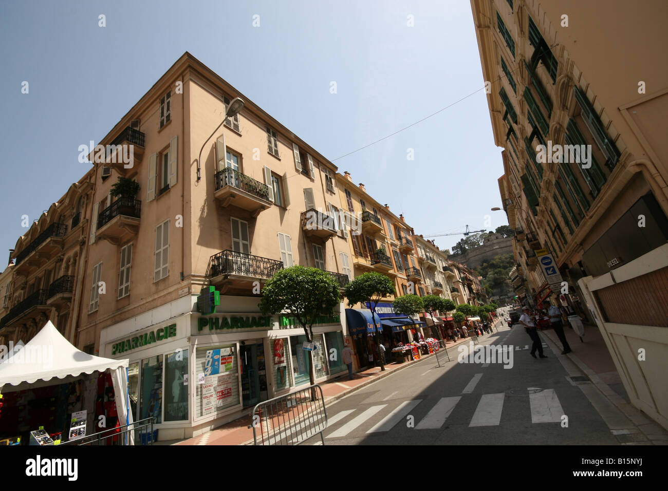 Wide-angle street scene in Monaco during the Grand Prix Stock Photo - Alamy