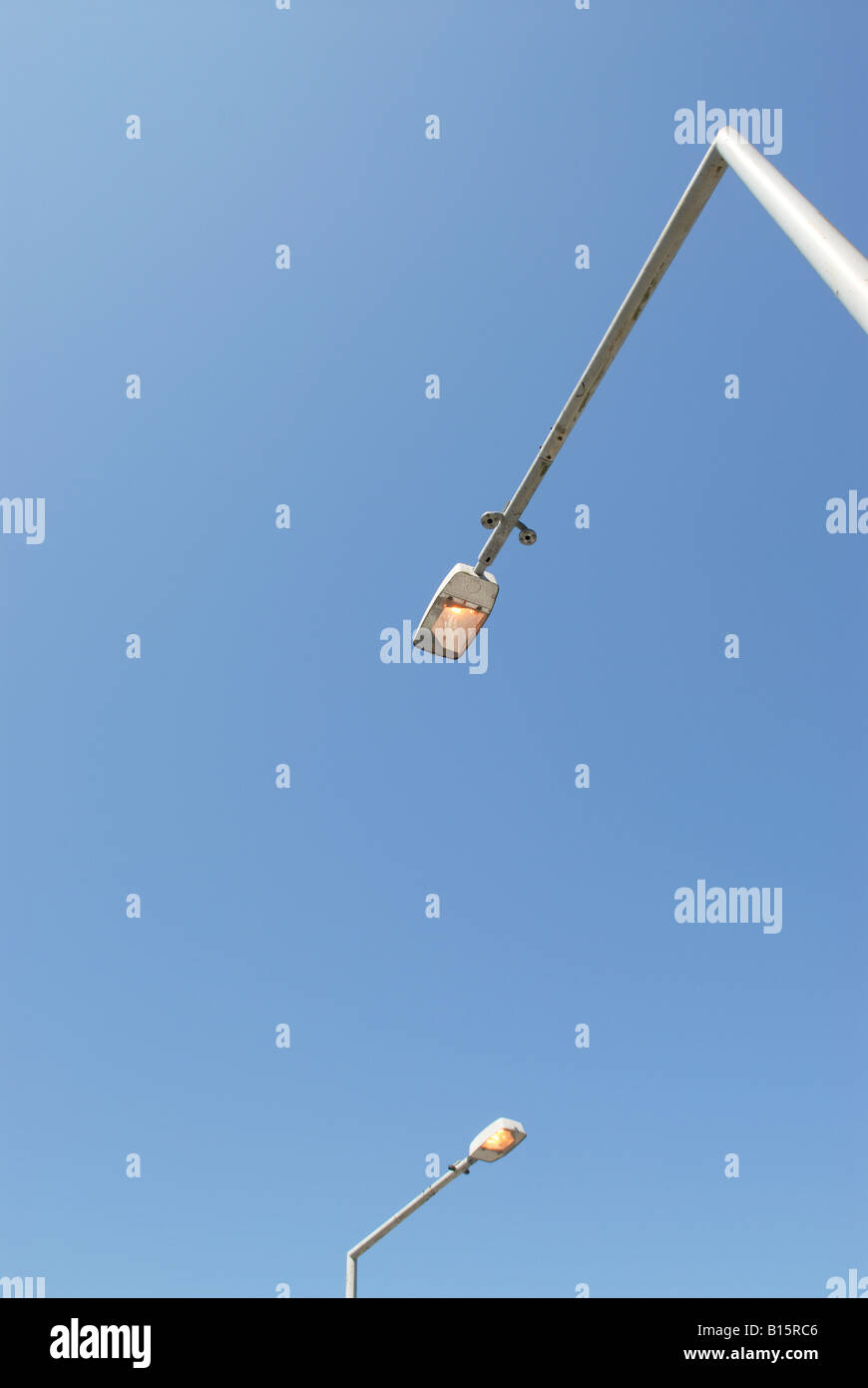 LIT STREET LAMPS Stock Photo - Alamy