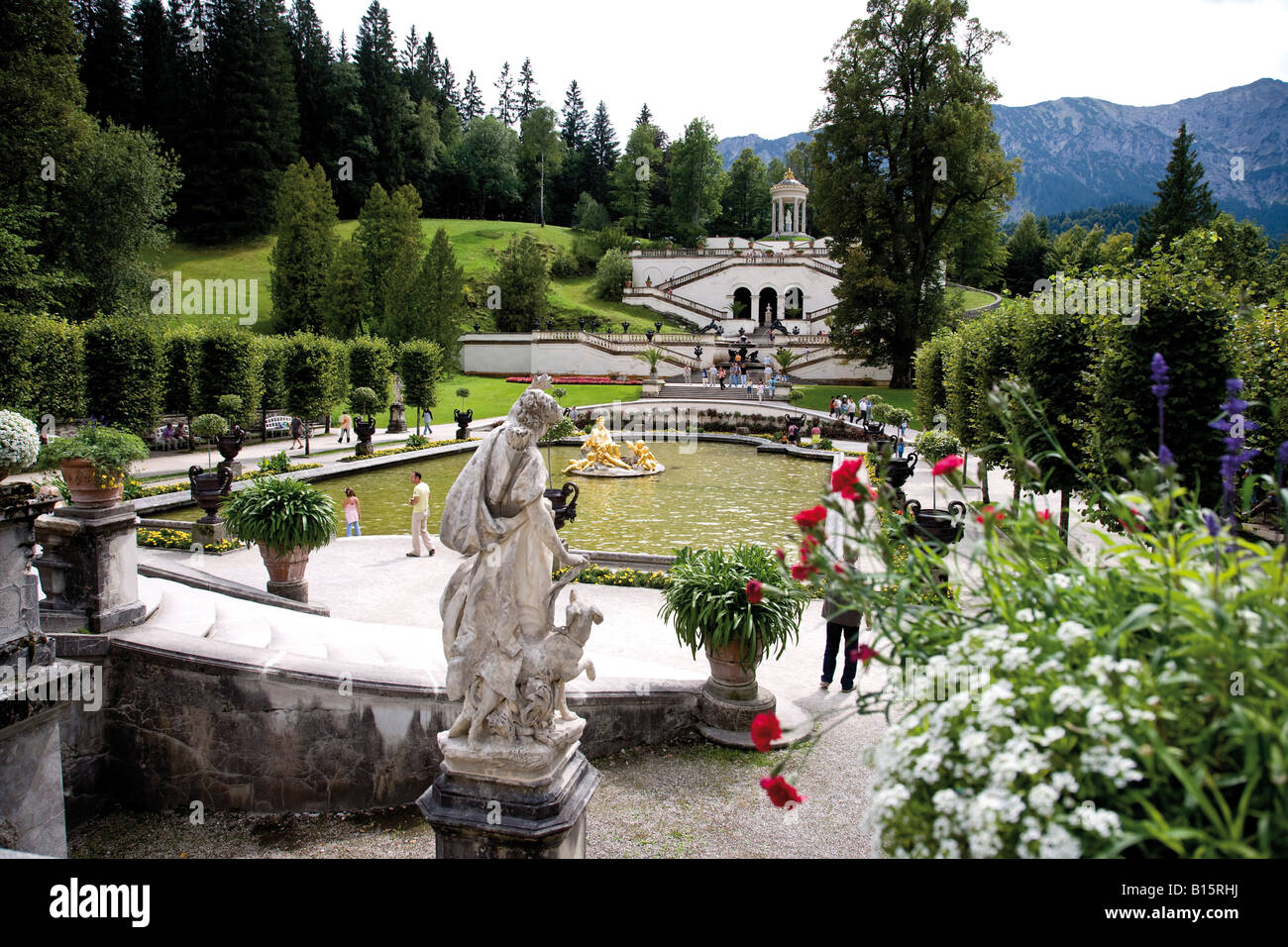 Germany, Bavaria, Palace garden of Linderhof Stock Photo - Alamy