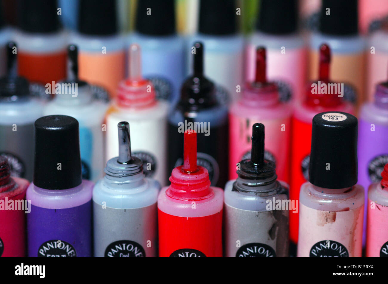 artists drawing inks Stock Photo - Alamy