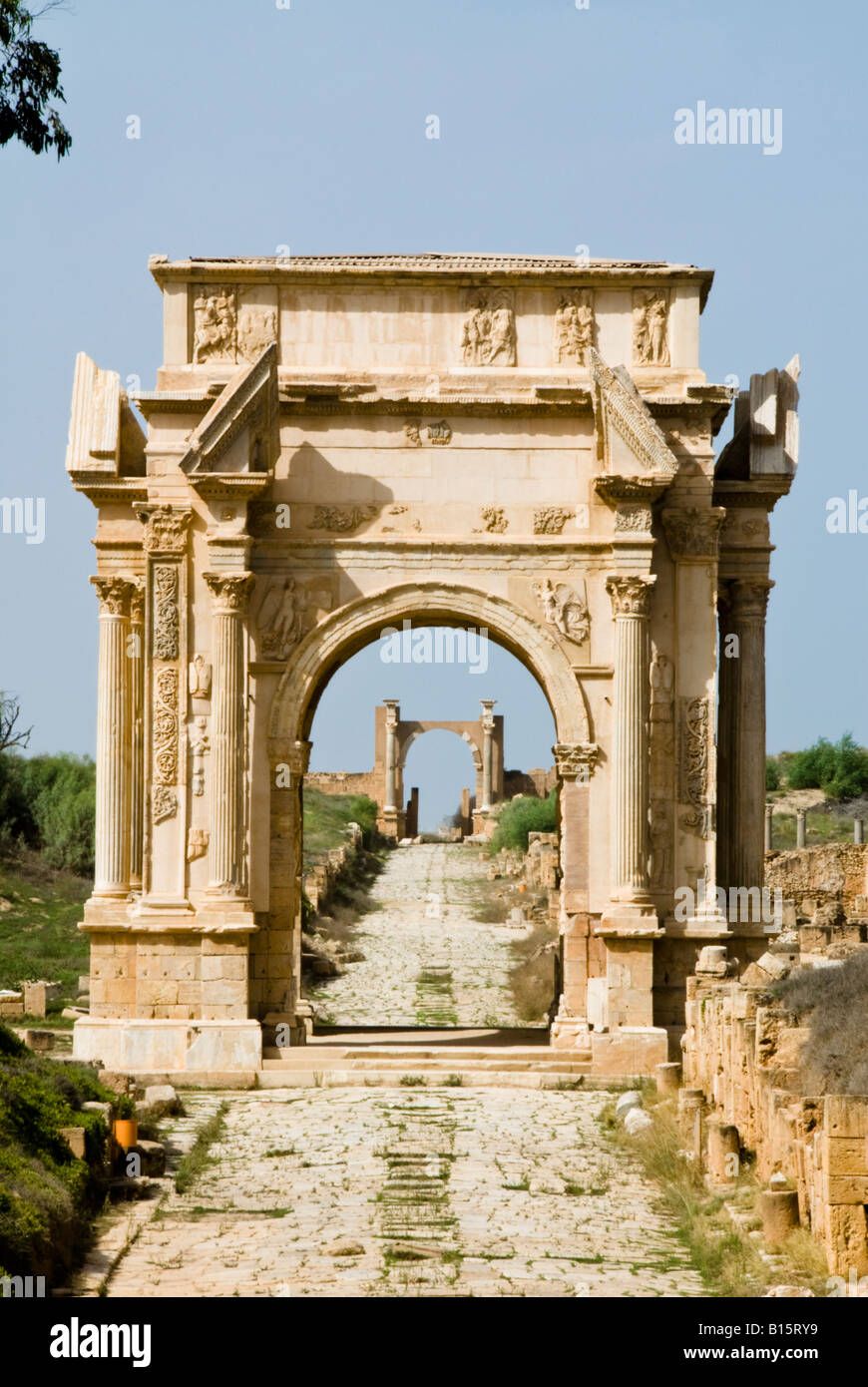 Severan Arch, Leptis Magna Stock Photo - Alamy